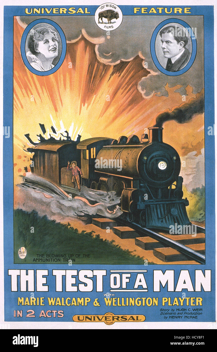 THE TEST OF A MAN, US poster, from left: Marie Walcamp, Wellington A ...