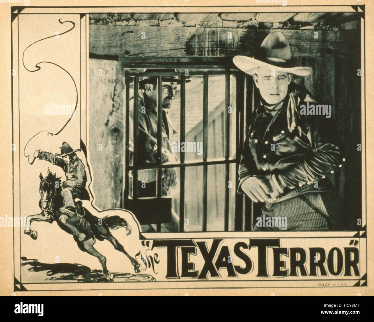 THE TEXAS TERROR, US lobbycard, Al Hoxie (front), 1926 Stock Photo - Alamy