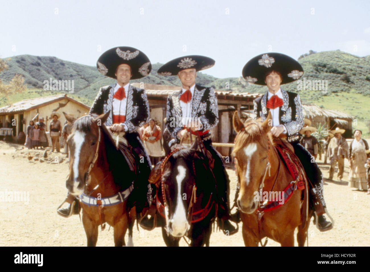 THREE AMIGOS, Chevy Chase, Steve Martin, Martin Short, 1986. (c)Orion ...