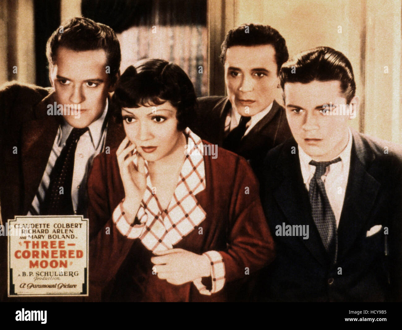 THREE-CORNERED MOON, Hardie Albright, Claudette Colbert, William ...