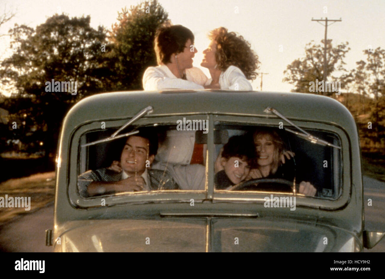 THREE FOR THE ROAD, Charlie Sheen, Alan Ruck, Keri Green, Blair Tefkin ...
