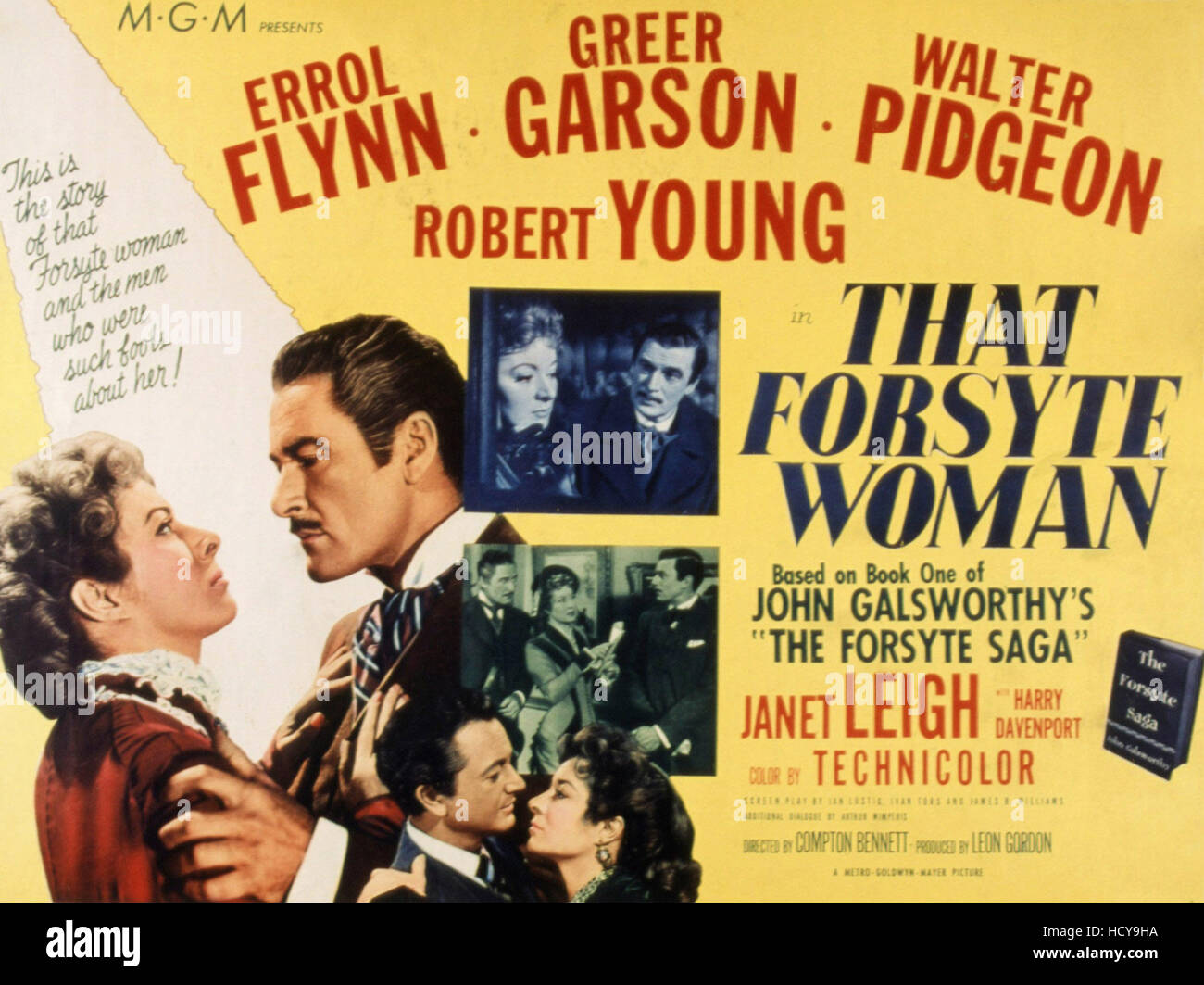 THAT FORSYTE WOMAN, Greer Garson, Errol Flynn, Robert Young, Walter ...