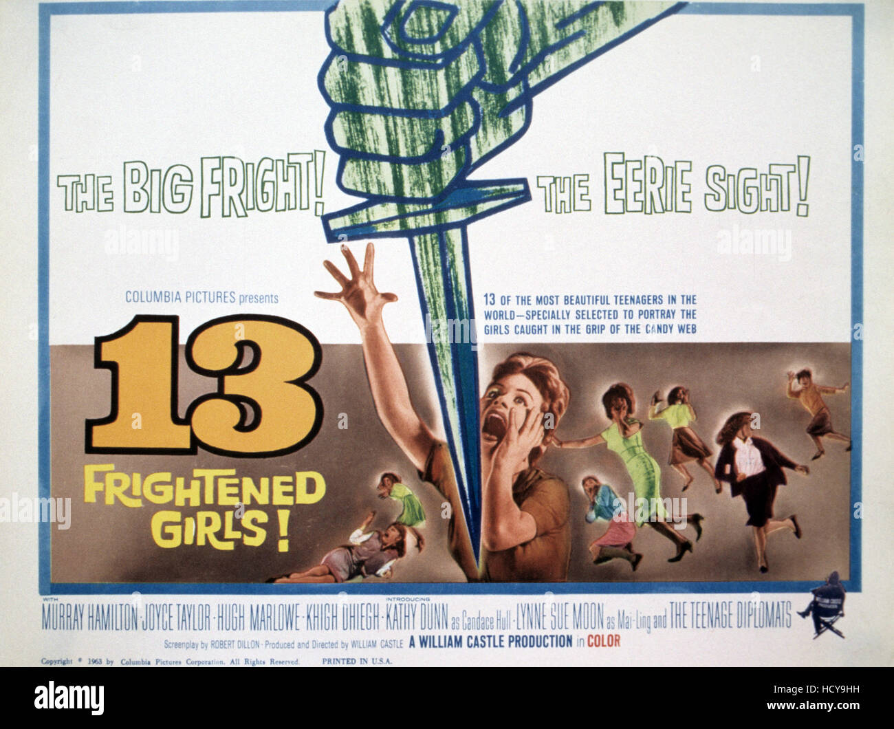 13 FRIGHTENED GIRLS!, 1963 Stock Photo - Alamy