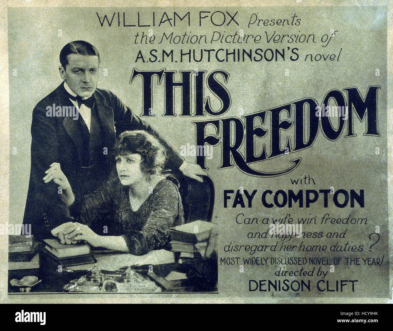 THIS FREEDOM, US poster, from left: Clive Brook, Fay Compton, 1923, TM ...