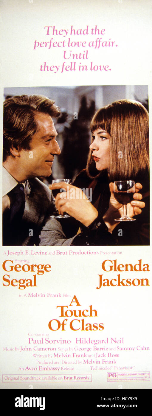 A TOUCH OF CLASS, from left: George Segal, Glenda Jackson, 1973 Stock ...