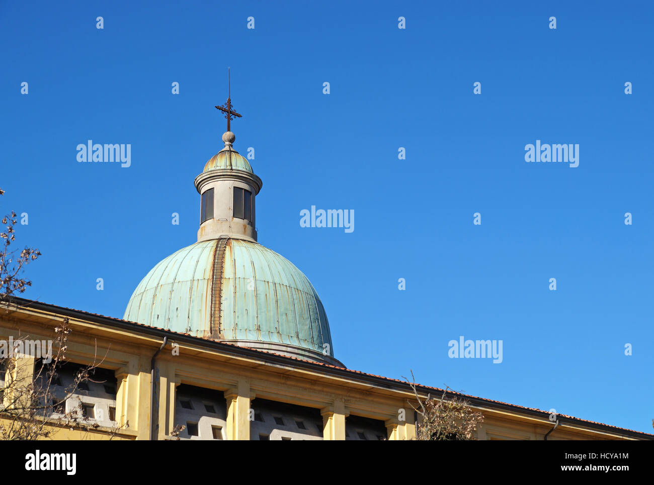 The Dome and Window of small Church Stock Photo - Alamy