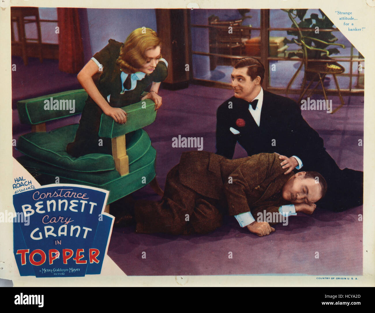TOPPER, Constance Bennett, Cary Grant, Roland Young, 1937 Stock Photo ...