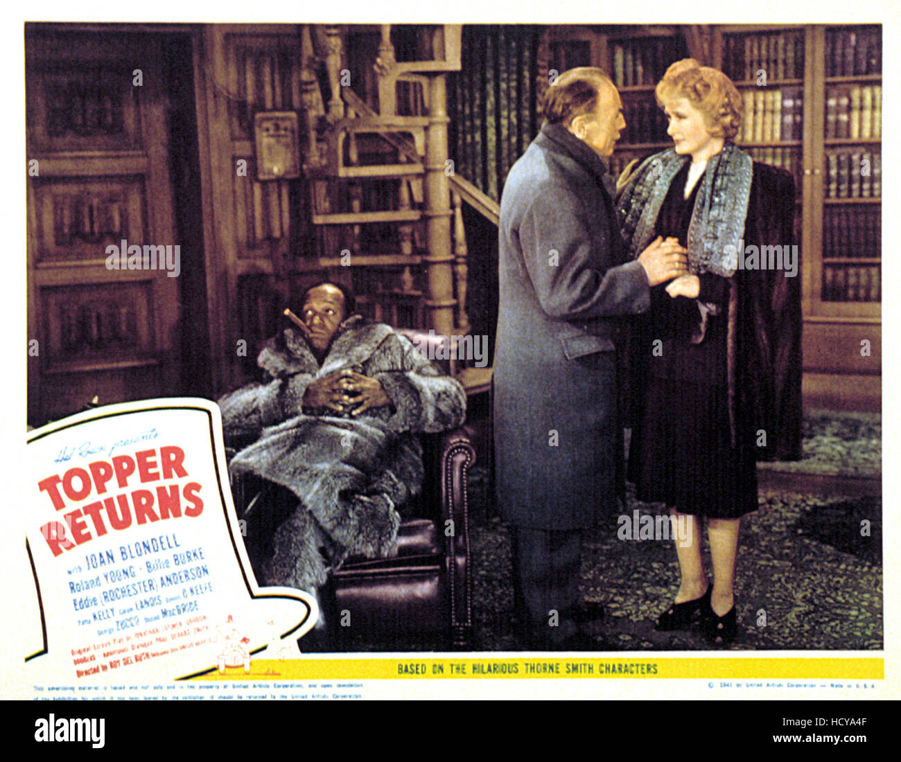 TOPPER RETURNS, Eddie (Rochester) Anderson, Roland Young, Billie Burke ...