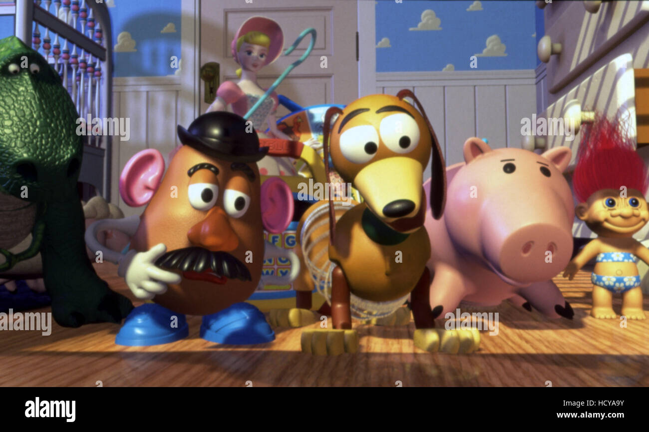 TOY STORY, Rex, Mr. Potatohead, Bo Peep, Slinky Dog, Hamm, 1995, (c)Buena Vista Pictures ...