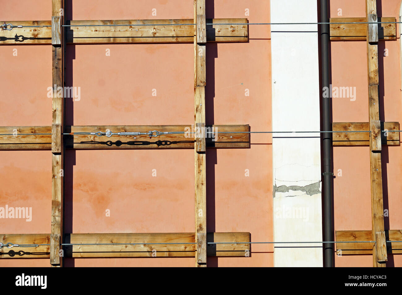 Reconstruction after the earthquake detail Stock Photo - Alamy