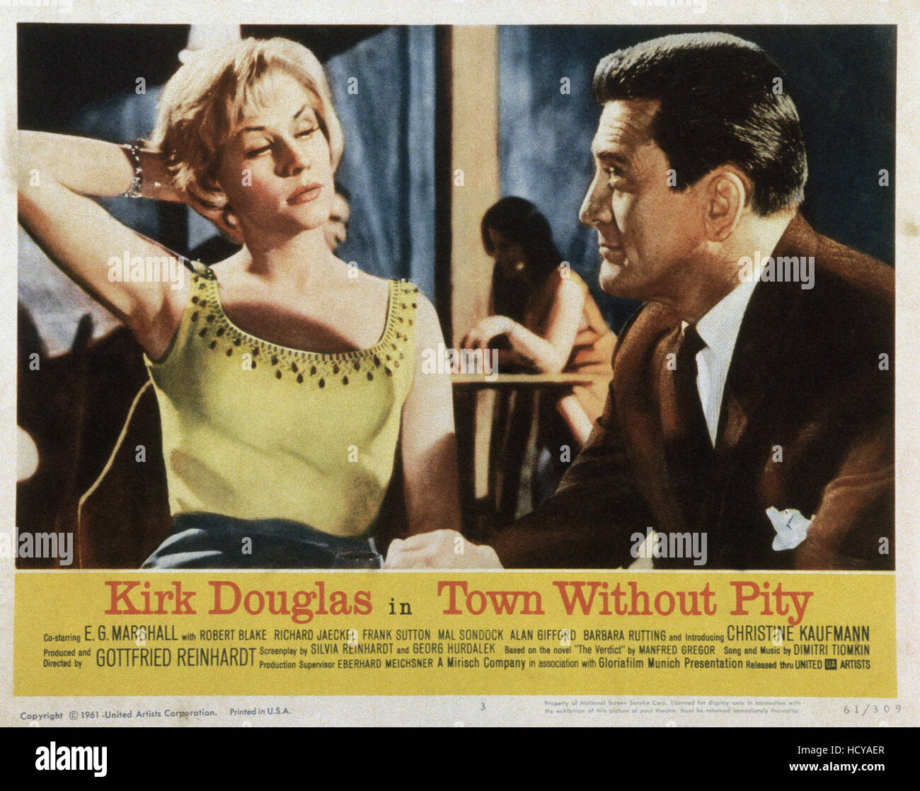 TOWN WITHOUT PITY, US lobbycard, from left: Ingrid van Bergen, Kirk ...
