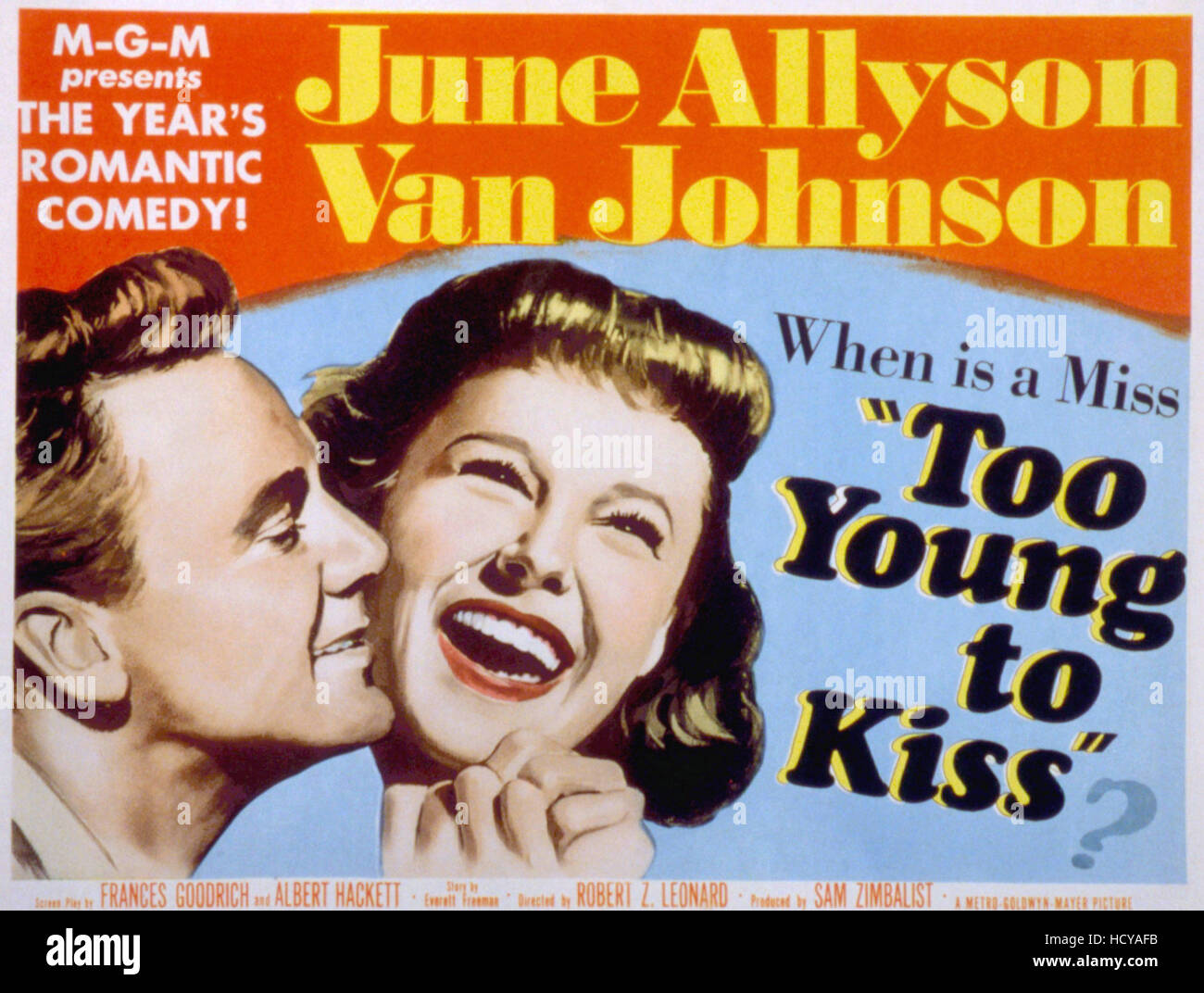 TOO YOUNG TO KISS, Van Johnson, June Allyson, 1951 Stock Photo - Alamy