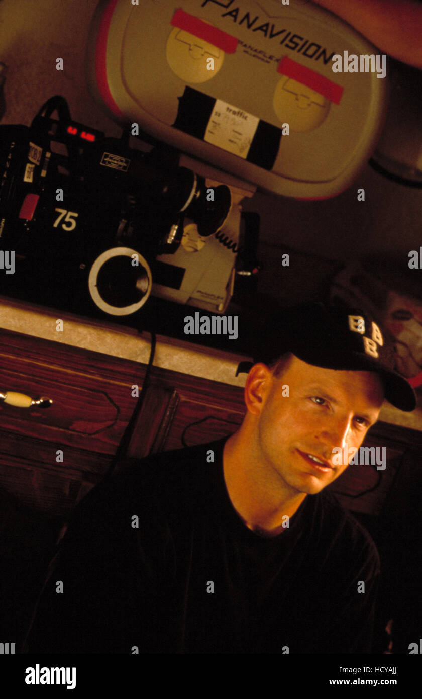 TRAFFIC, Director Steven Soderbergh on set, 2000. (c) USA Films ...