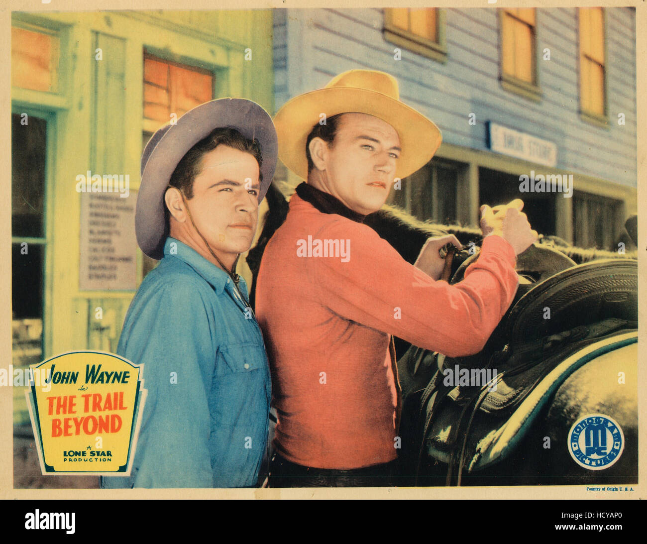 THE TRAIL BEYOND, Noah Beery, Jr., John Wayne, 1934 Stock Photo - Alamy