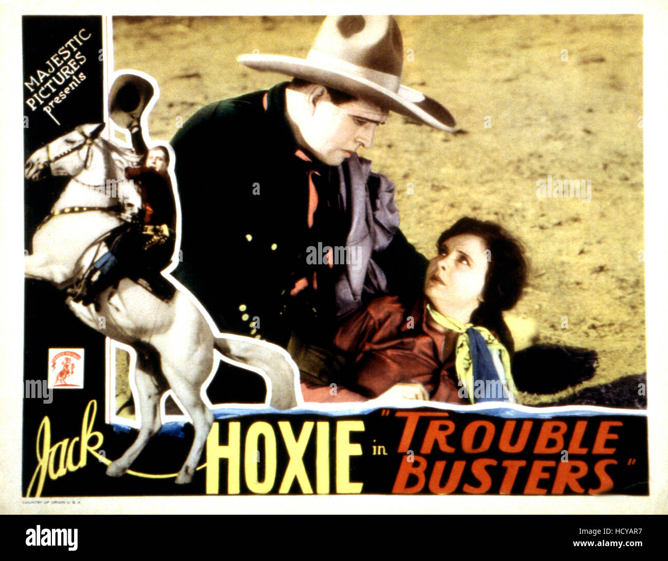 TROUBLE BUSTERS, Jack Hoxie, Kaye Edwards, 1933 Stock Photo - Alamy
