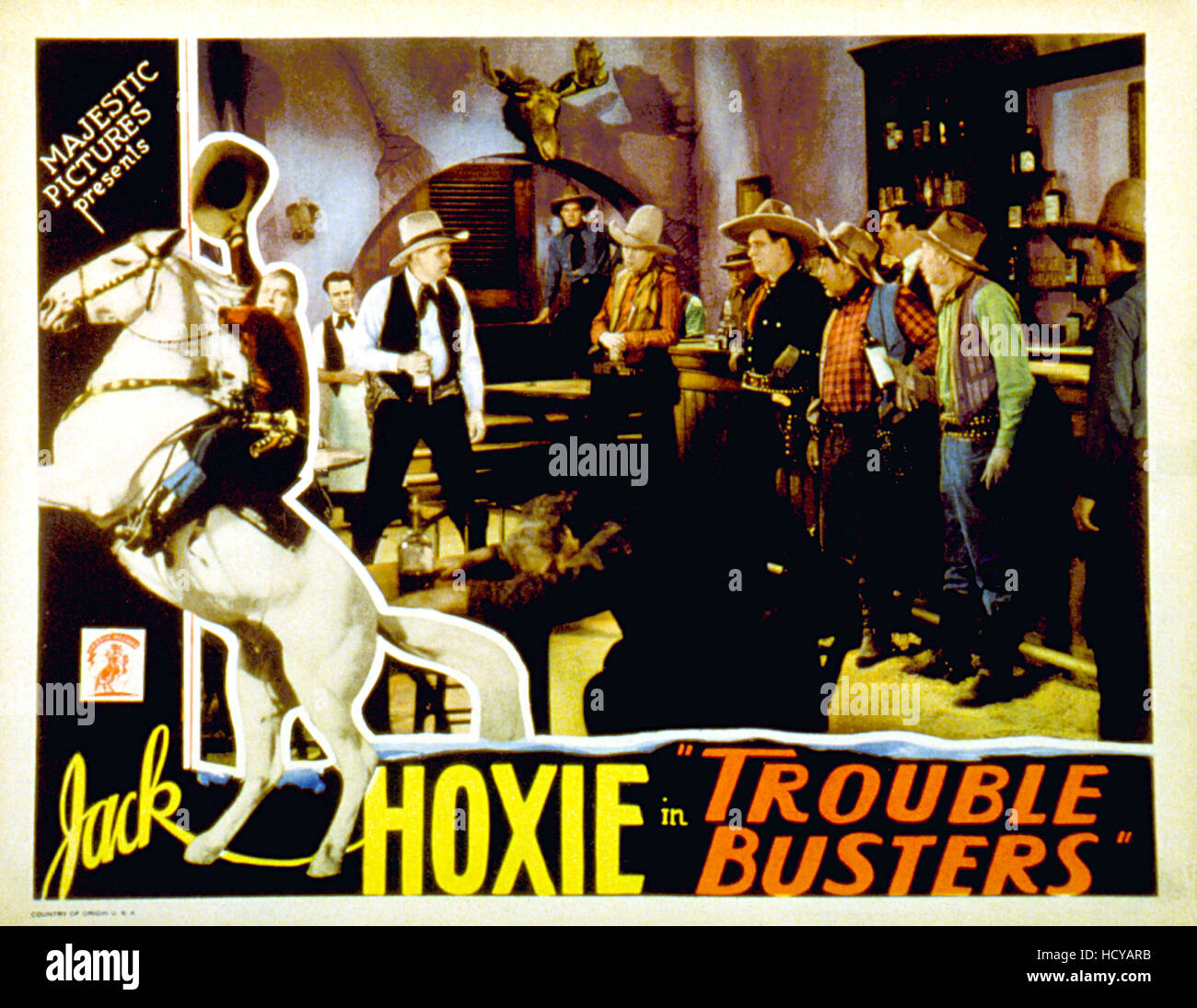TROUBLE BUSTERS, Slim Whitaker, Jack Hoxie, 1933 Stock Photo - Alamy