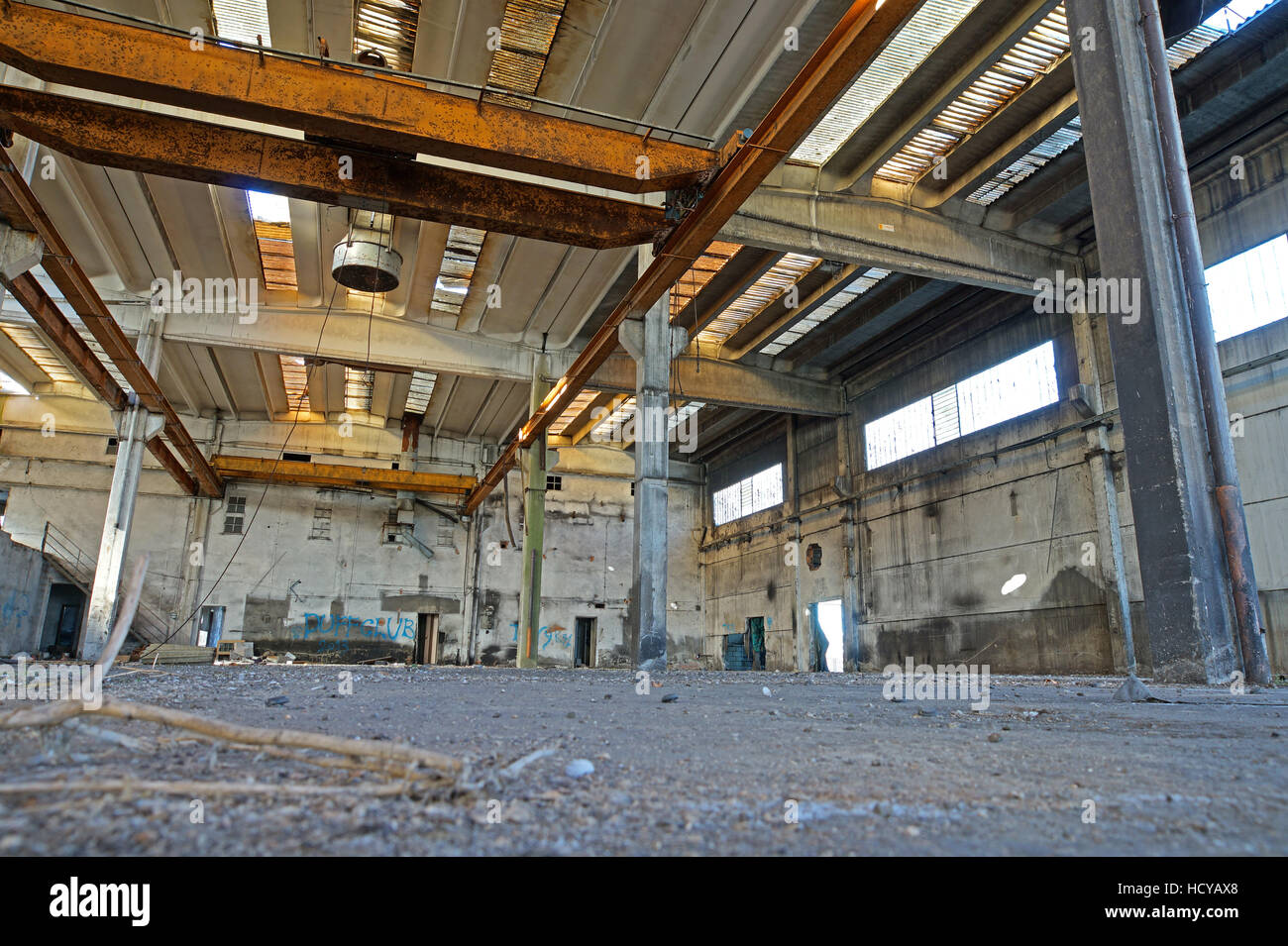 ruins of a very heavily polluted industrial factory, place was known as ...