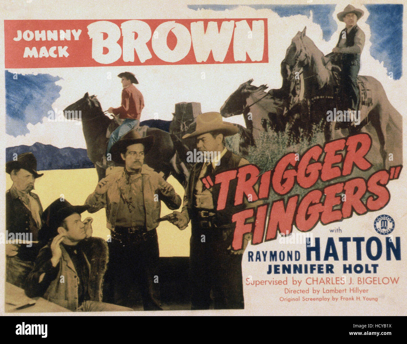 TRIGGER FINGERS, US lobbycard, Raymond Hatton, (far left), Pierce Lyden ...