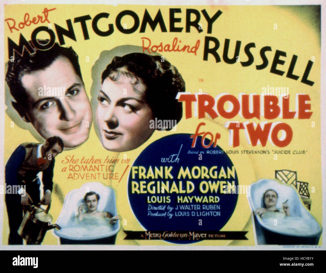 TROUBLE FOR TWO, Robert Montgomery, Rosalind Russell, Frank Morgan ...