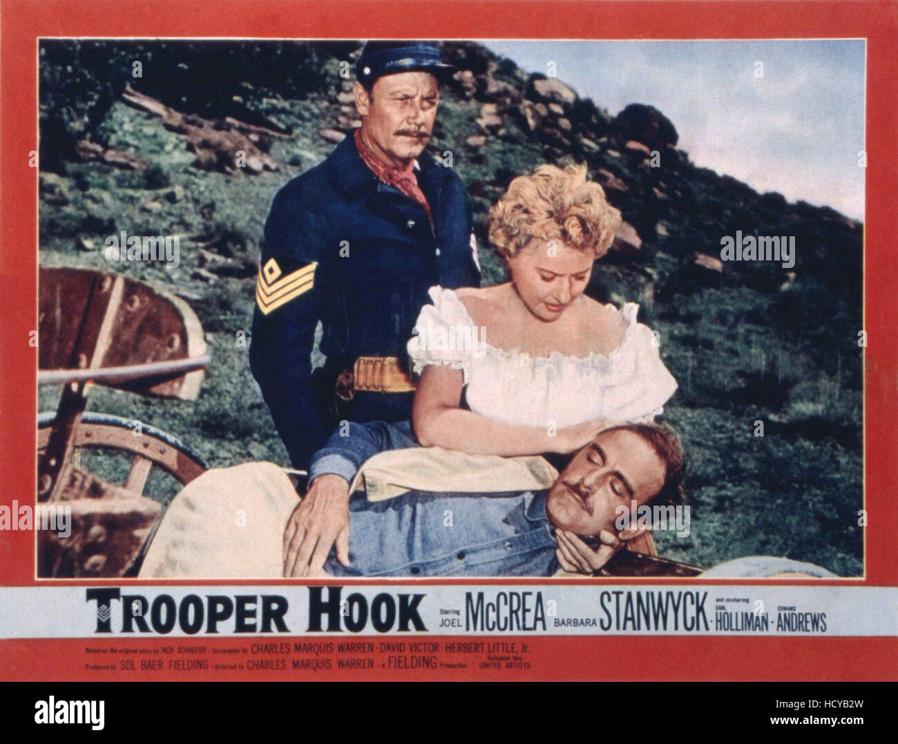 TROOPER HOOK, Joel McCrea, Barbara Stanwyck, John Dehner, 1957 Stock ...