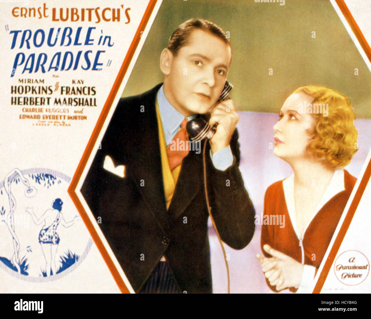 TROUBLE IN PARADISE, Herbert Marshall, Miriam Hopkins, 1932 Stock Photo ...