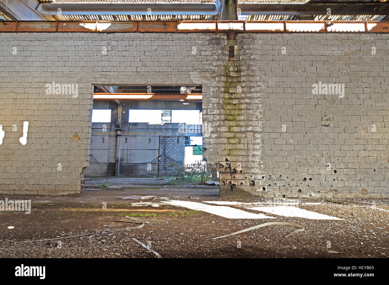 ruins of a very heavily polluted industrial factory, place was known as ...