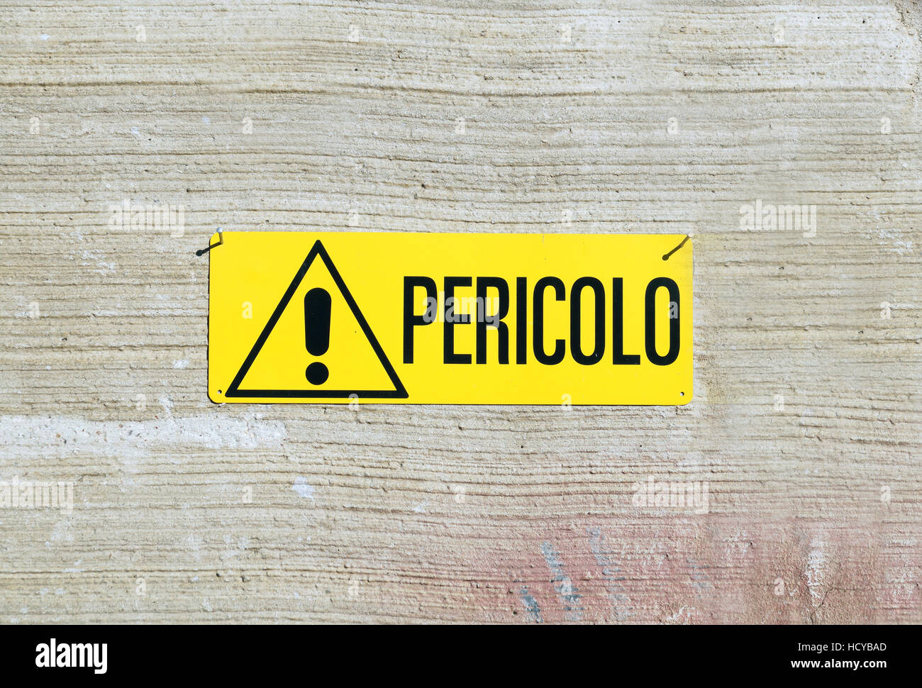 danger warning sign on the wall Stock Photo - Alamy