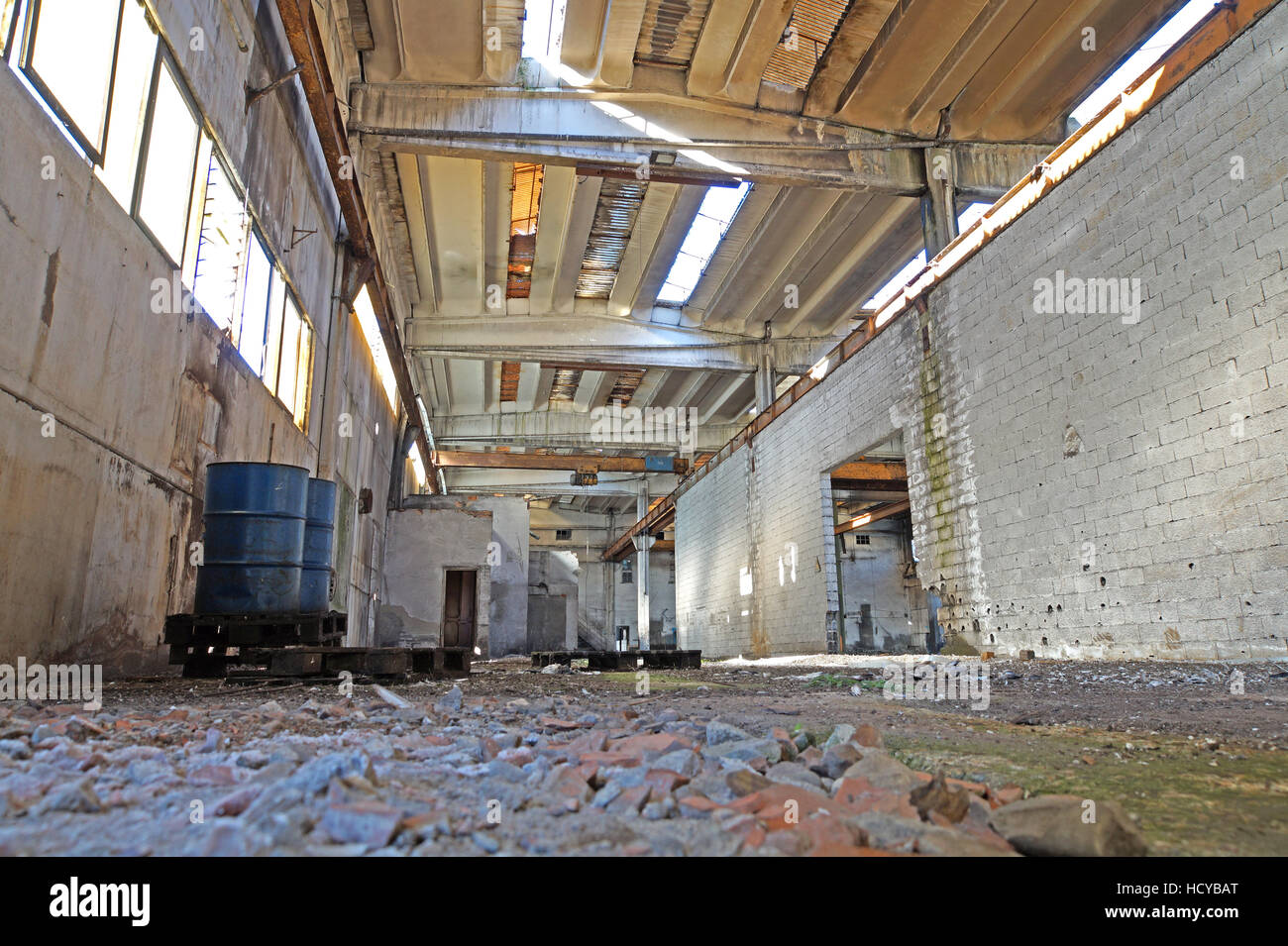 ruins of a very heavily polluted industrial factory, place was known as ...