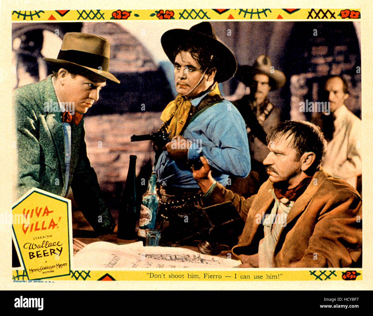 VIVA VILLA!, Stuart Erwin, Leo Carrillo, Wallace Beery, 1934 Stock ...