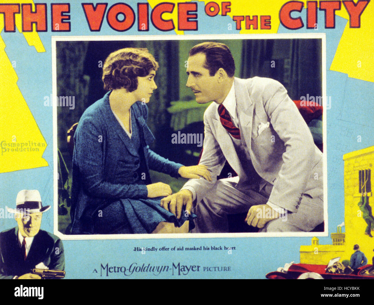 VOICE OF THE CITY, l-r: Sylvia Field, John Miljan on lobbycard, 1929 ...