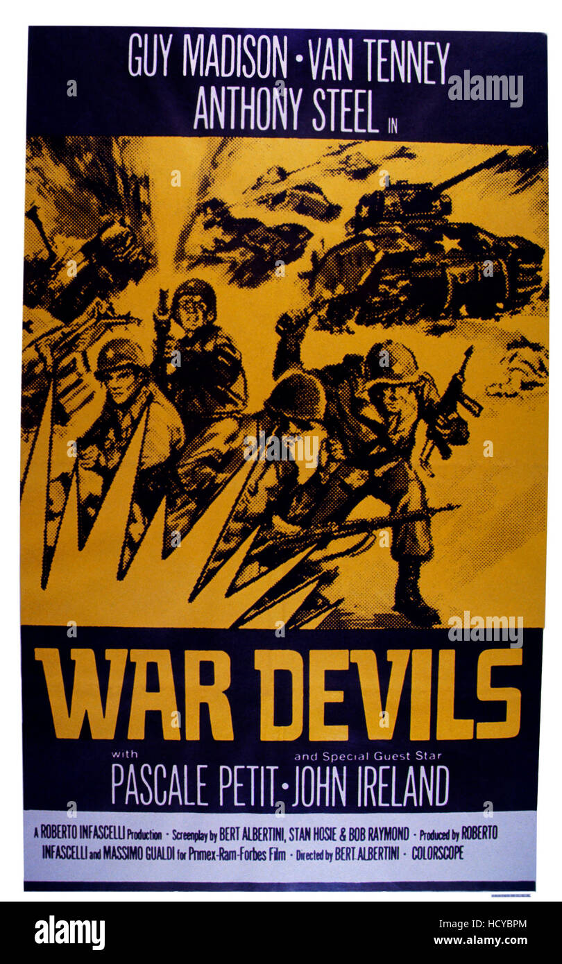 WAR DEVILS, (aka I DIAVOLI DELLA GUERRA), US poster, 1969 Stock Photo ...