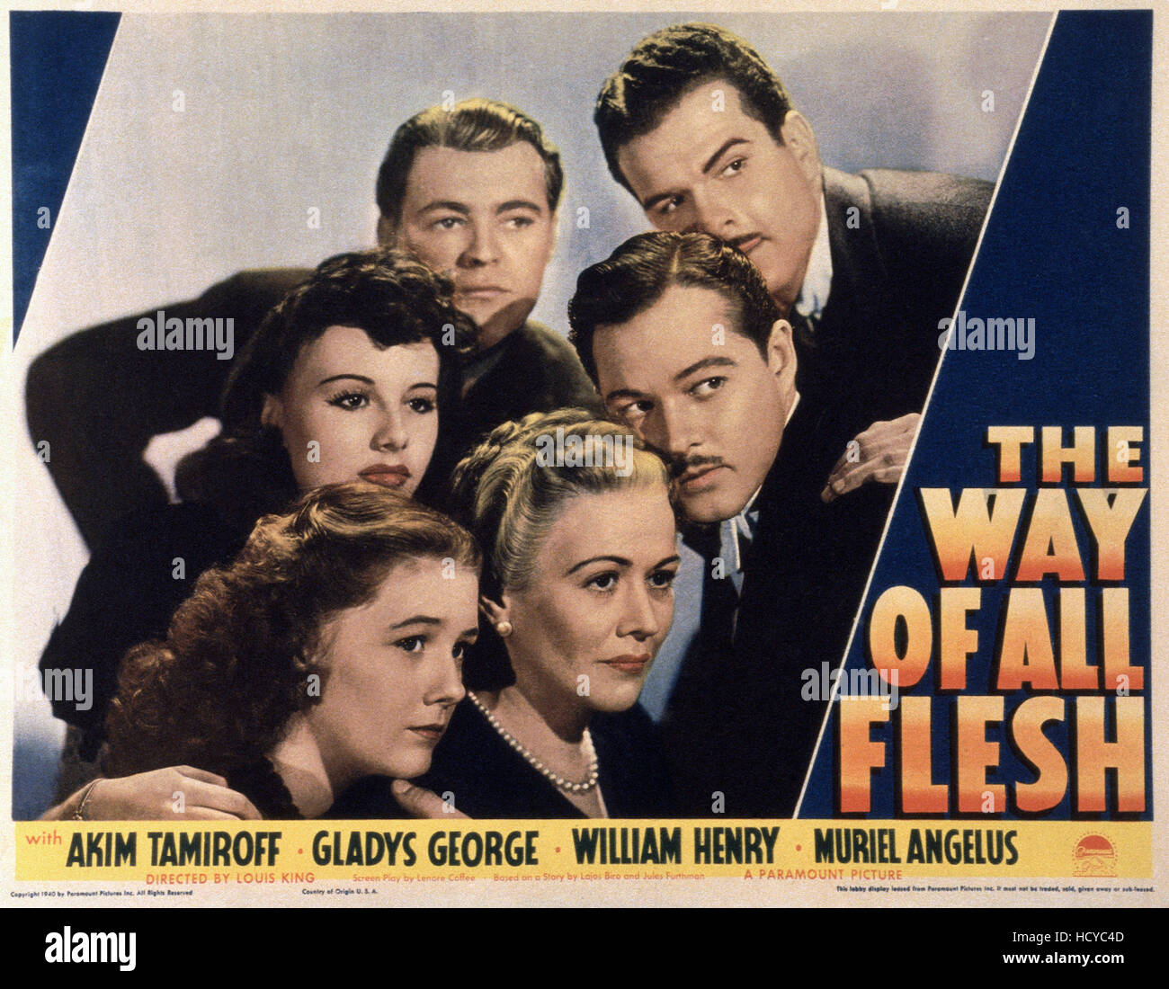THE WAY OF ALL FLESH, US lobbycard, left from top: John Hartley, Sheila ...