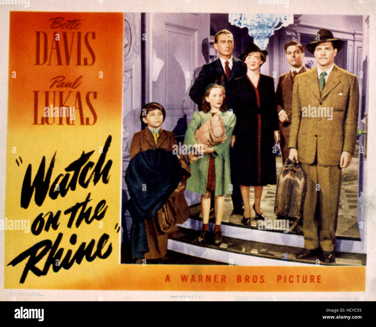 WATCH ON THE RHINE, Janis Wilson, Paul Lukas, Bette Da vis, Donald Buka ...