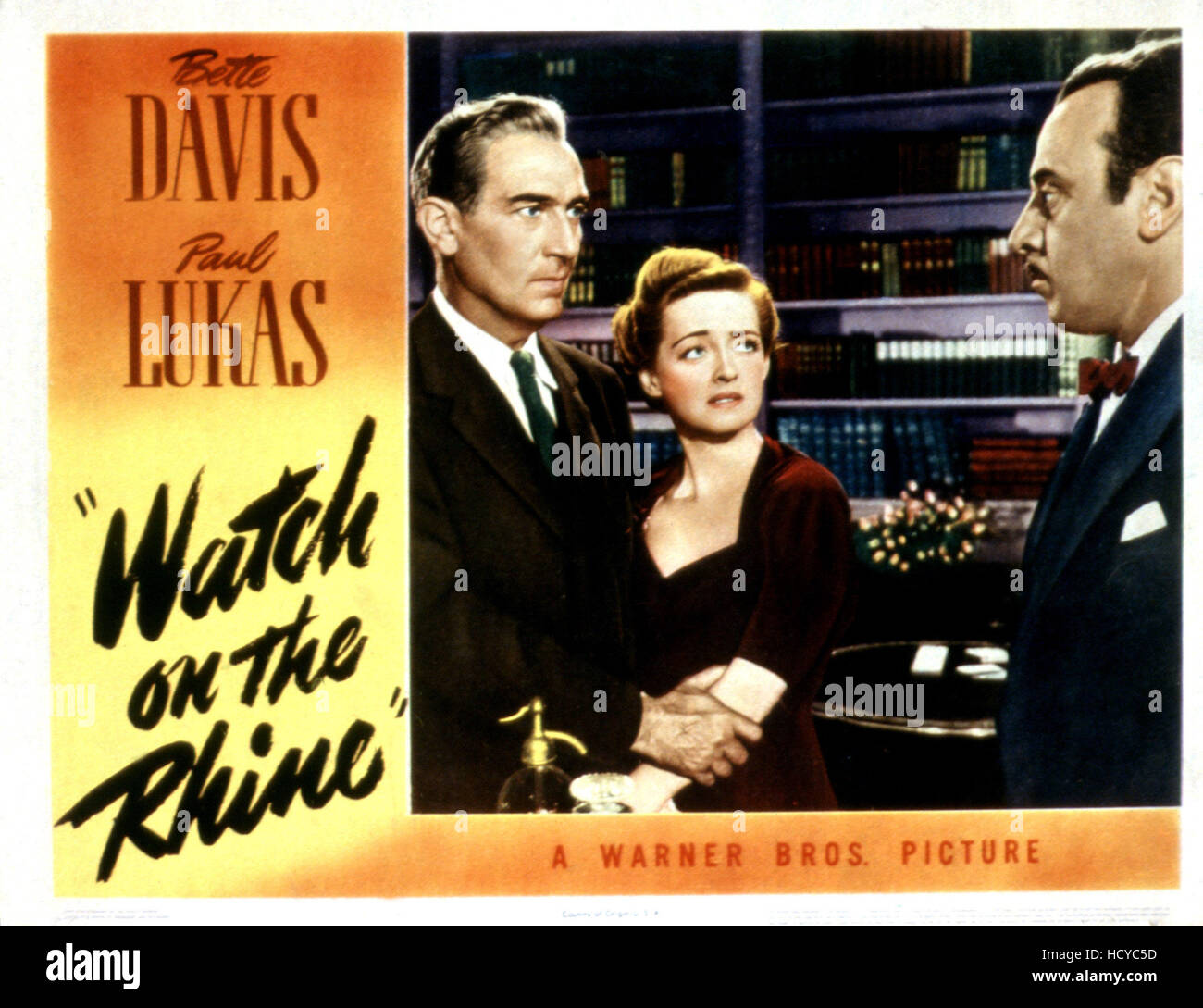 WATCH ON THE RHINE, Paul Lukas, Bette Davis, George Coulouris, 1943 ...