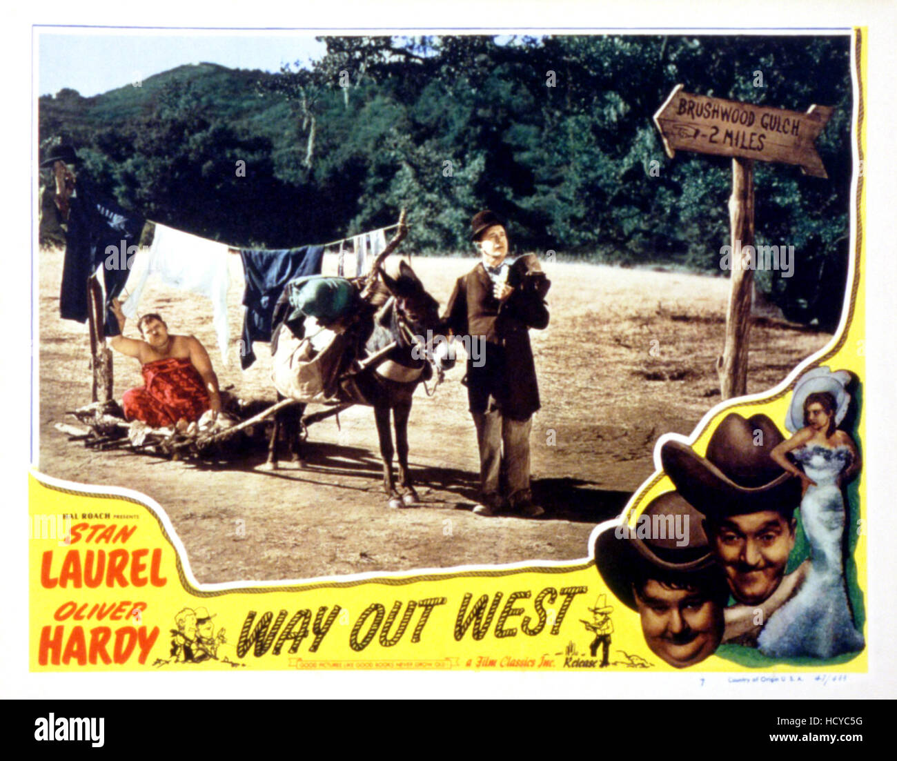 WAY OUT WEST, (from left): Oliver Hardy, Stan Laurel (Laurel & Hardy ...