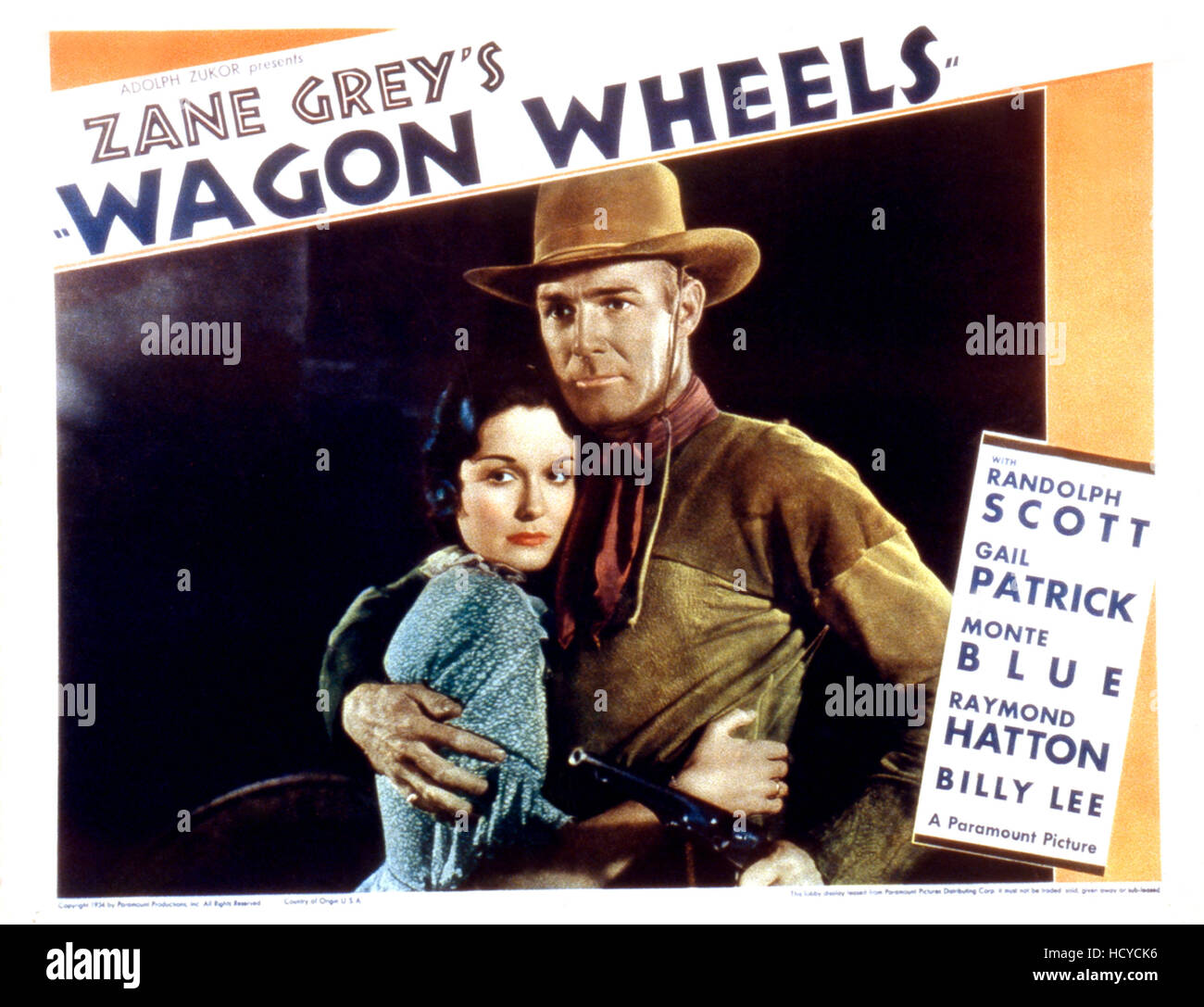 WAGON WHEELS, from left: Gail Patrick, Randolph Scott, 1934 Stock Photo ...