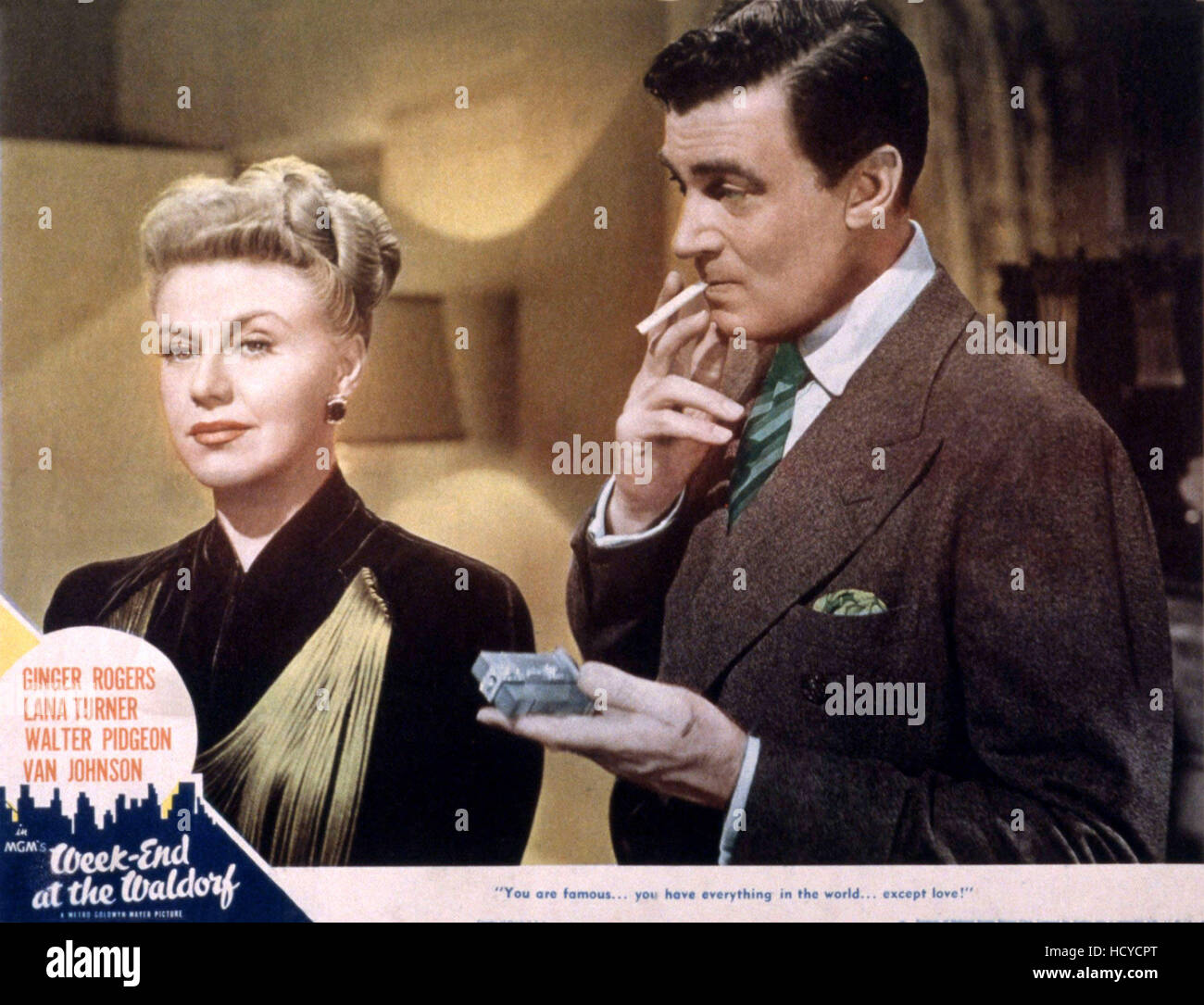 WEEKEND AT THE WALDORF, Ginger Rogers, Walter Pidgeon, 1945 Stock Photo ...