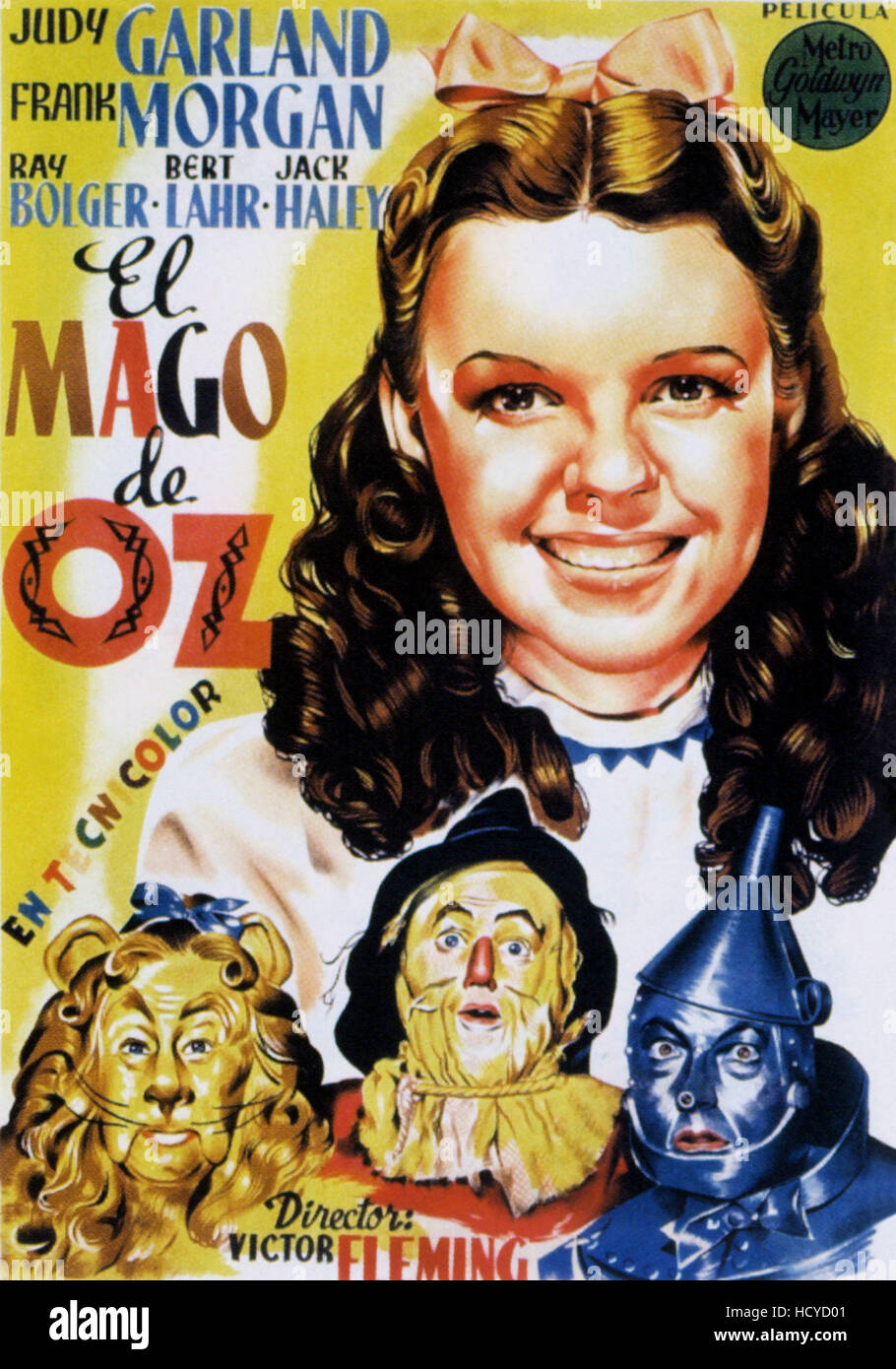 THE WIZARD OF OZ, (Spanish movie poster), Judy Garland, 1939 Stock ...