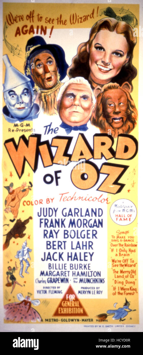 THE WIZARD OF OZ, poster art, 1939 Stock Photo - Alamy