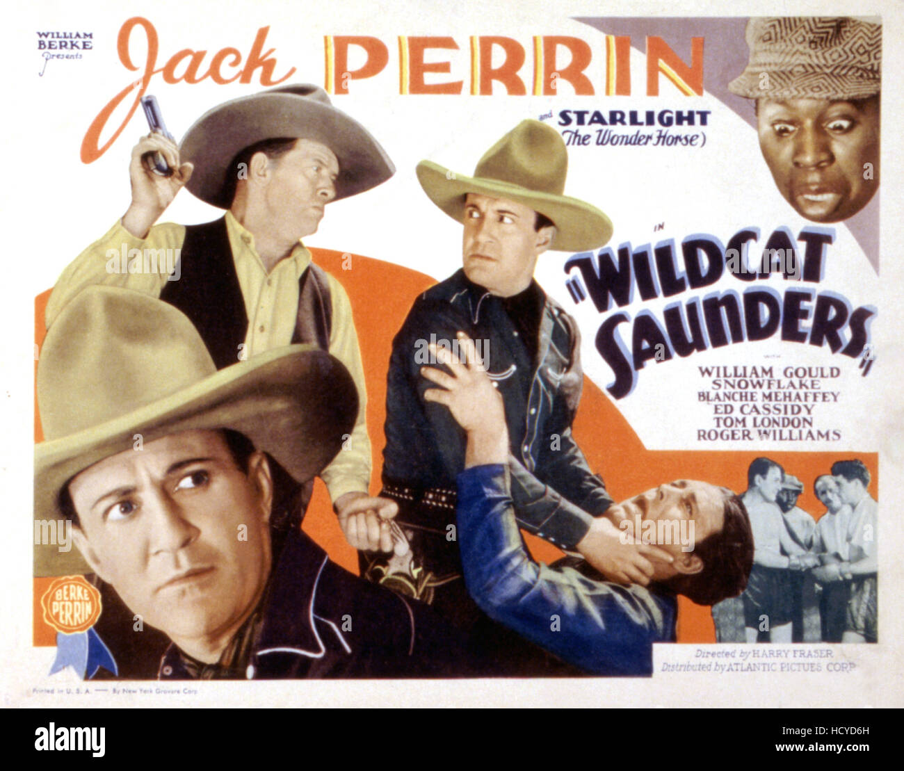 WILDCAT SAUNDERS, Roger Williams, Jack Perrin, Fred Snowflake Toones ...