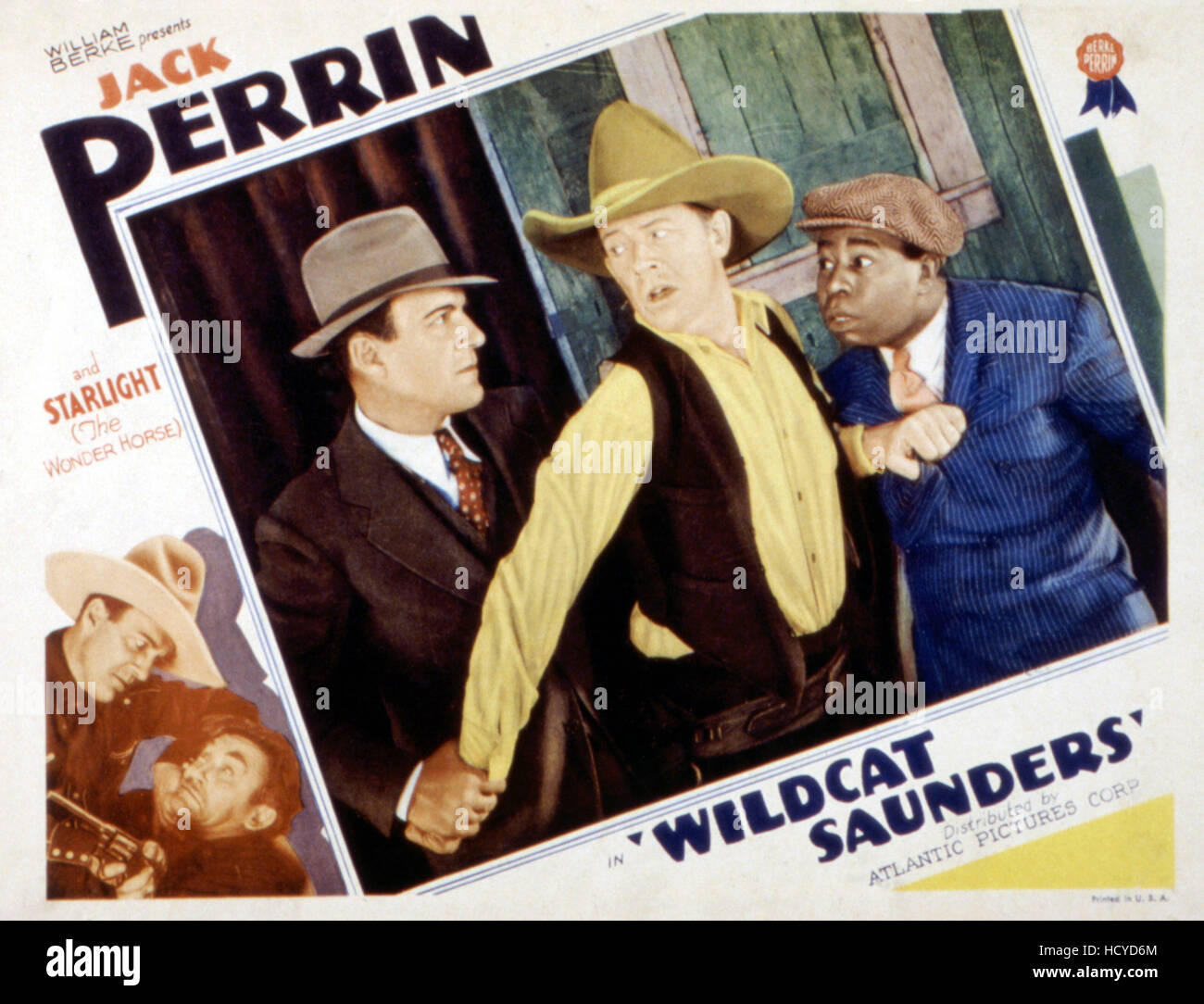 WILDCAT SAUNDERS, Jack Perrin, Roger Williams, Fred Snowflake Toones ...