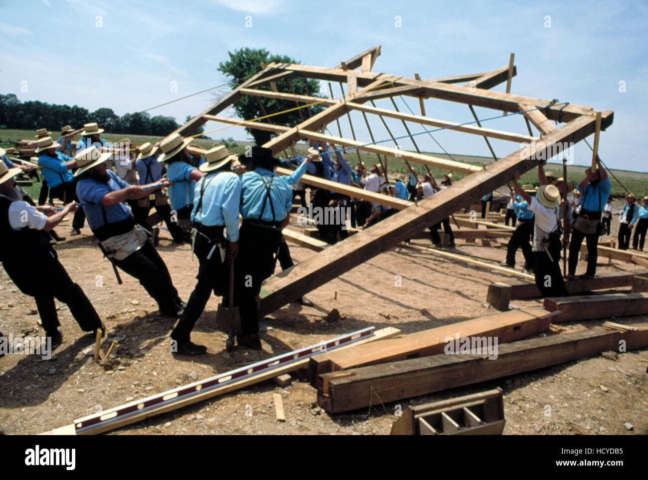 WITNESS, Harrison Ford, the Amish community, raising & constructing a ...