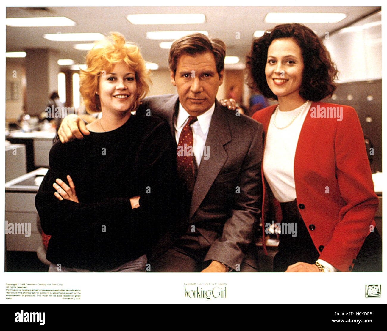 WORKING GIRL, Melanie Griffith, Harrison Ford, Sigourney Weaver, 1988 ...