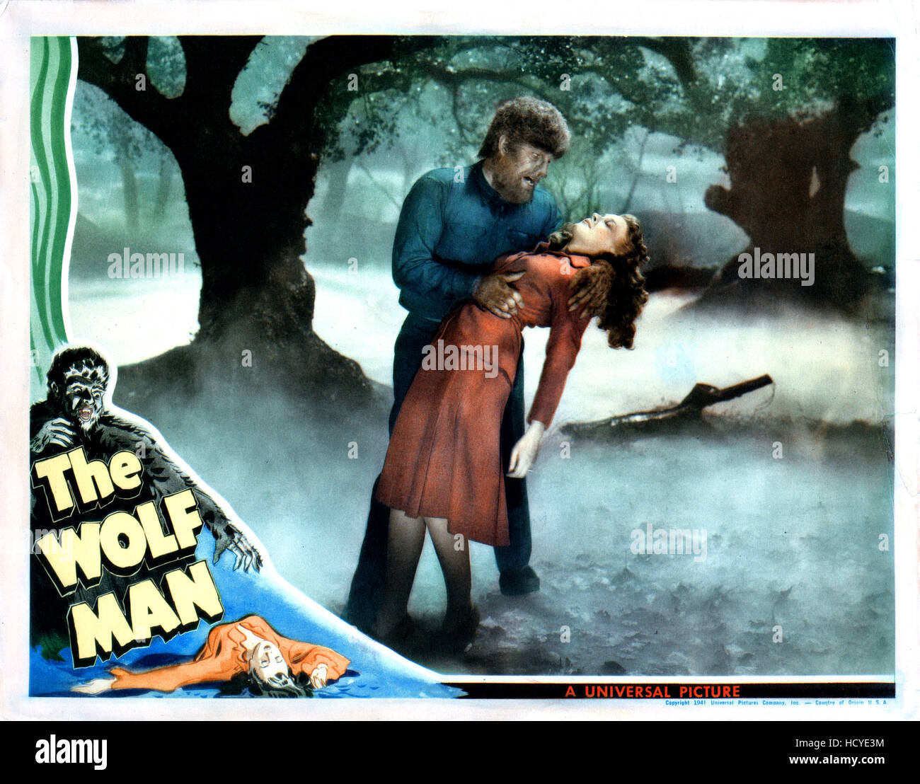 THE WOLF MAN, from left, Lon Chaney, Jr., Evelyn Ankers, 1941 Stock ...