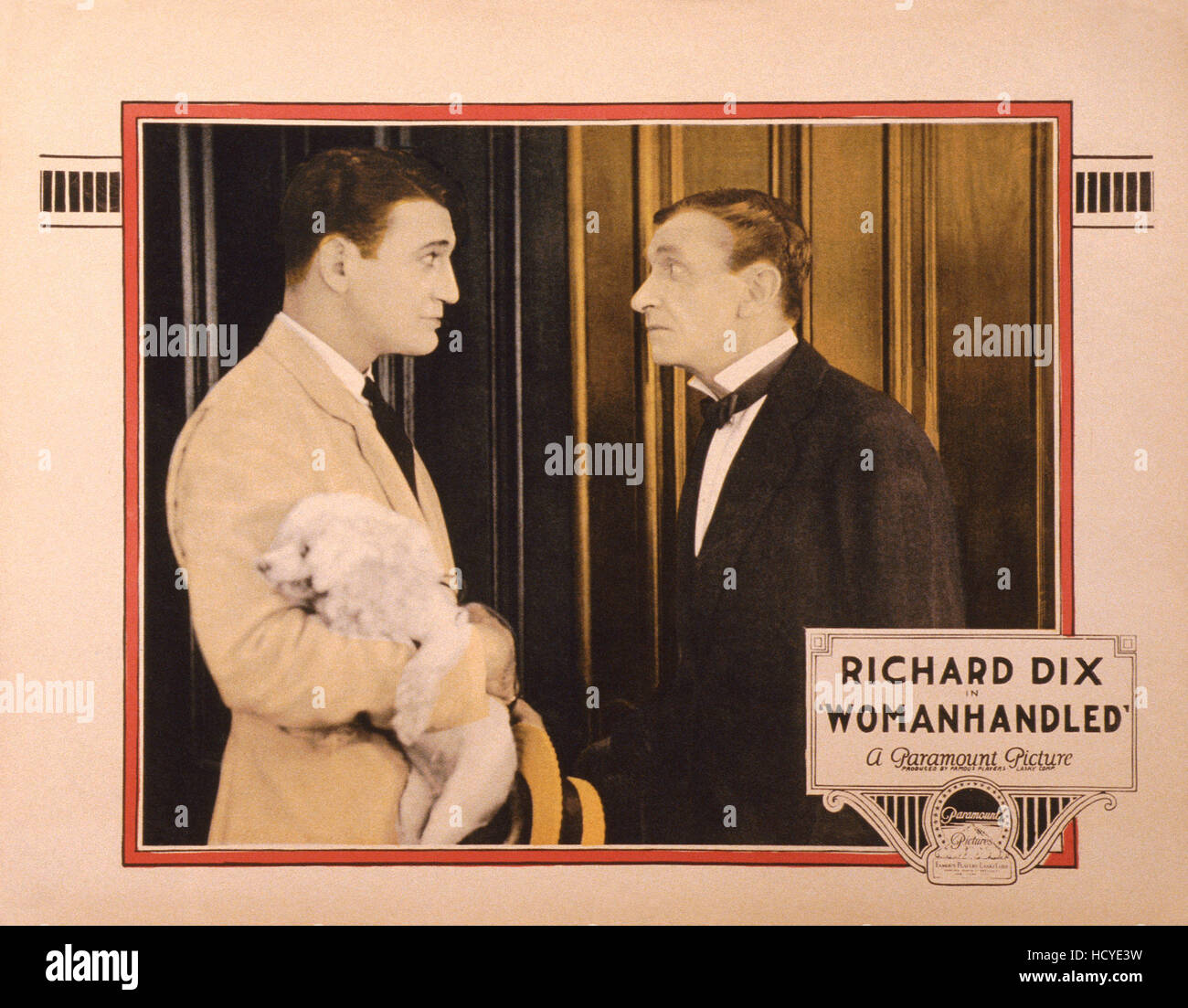 WOMANHANDLED. US lobbycard, from left: Richard Dix, Ivan F. Simpson ...