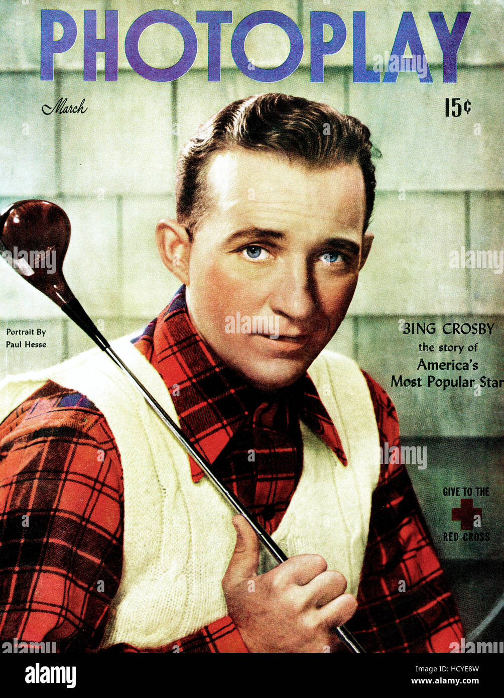 Bing Crosby, Photoplay magazine cover, March 1947 Stock Photo - Alamy