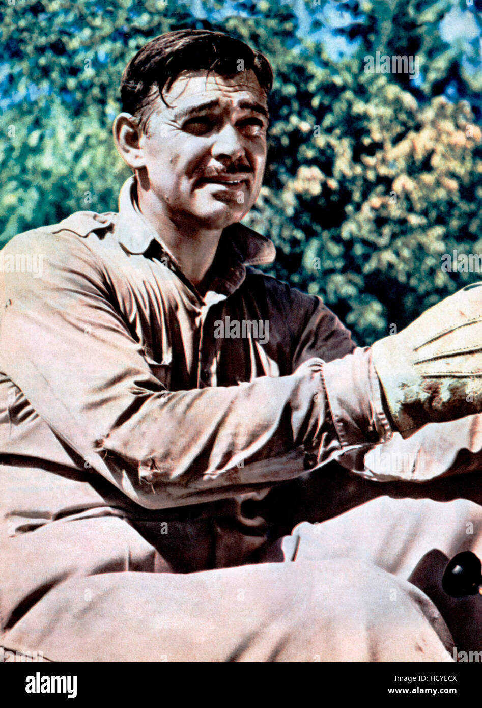 Clark Gable, on his ranch in Encino, California, 1946 Stock Photo - Alamy