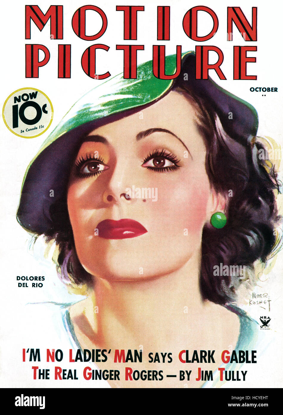 Dolores Del Rio, Motion Picture magazine cover, October 1935 Stock ...