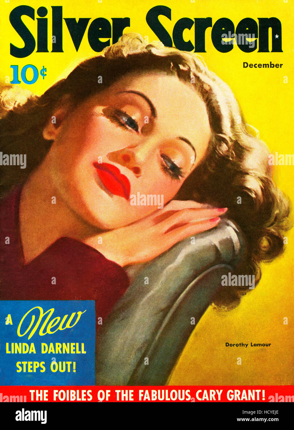 Dorothy Lamour, Silver Screen magazine cover, December 1941 Stock Photo ...