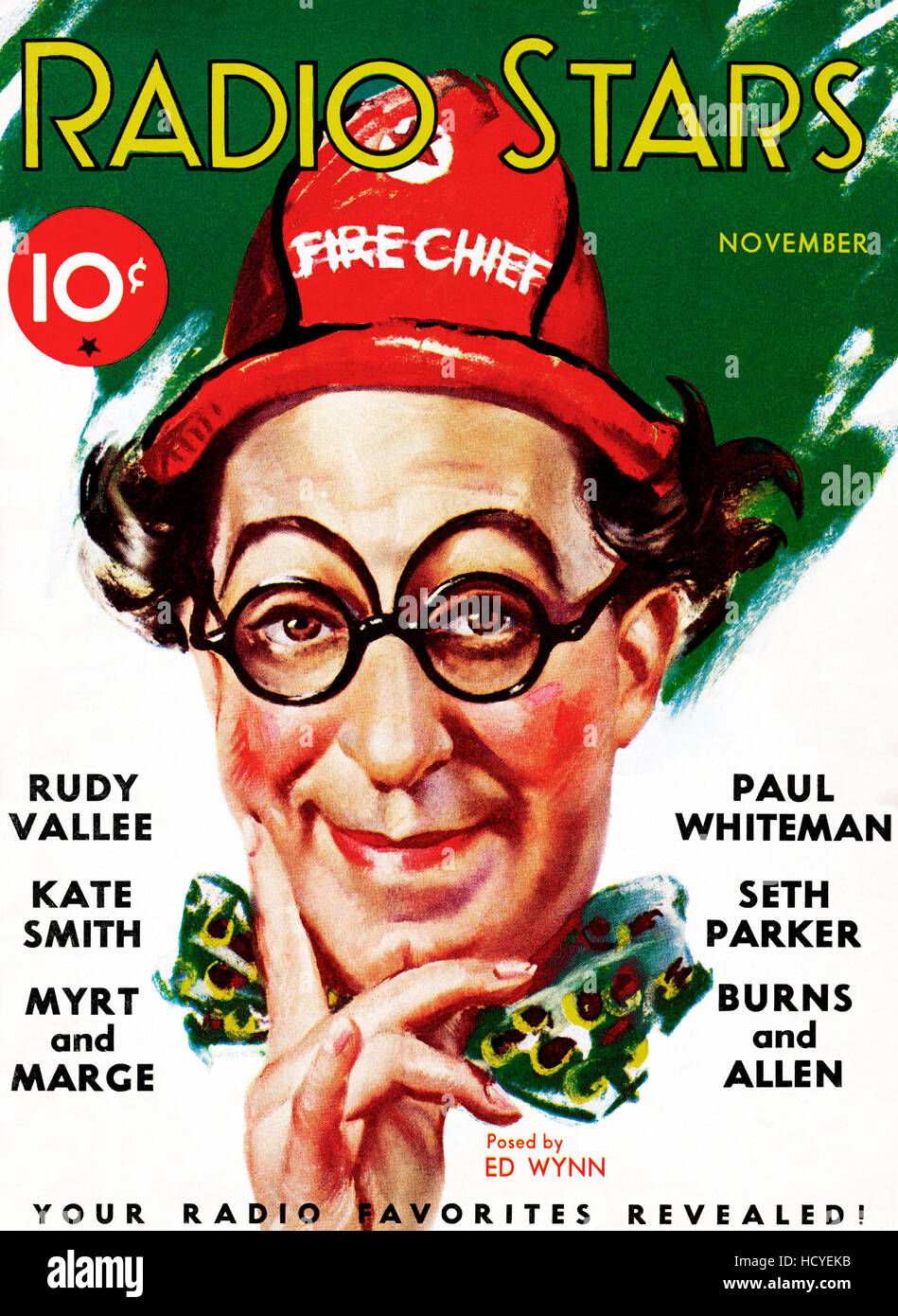 Ed Wynn, Radio Stars magazine cover, November 1932 Stock Photo - Alamy